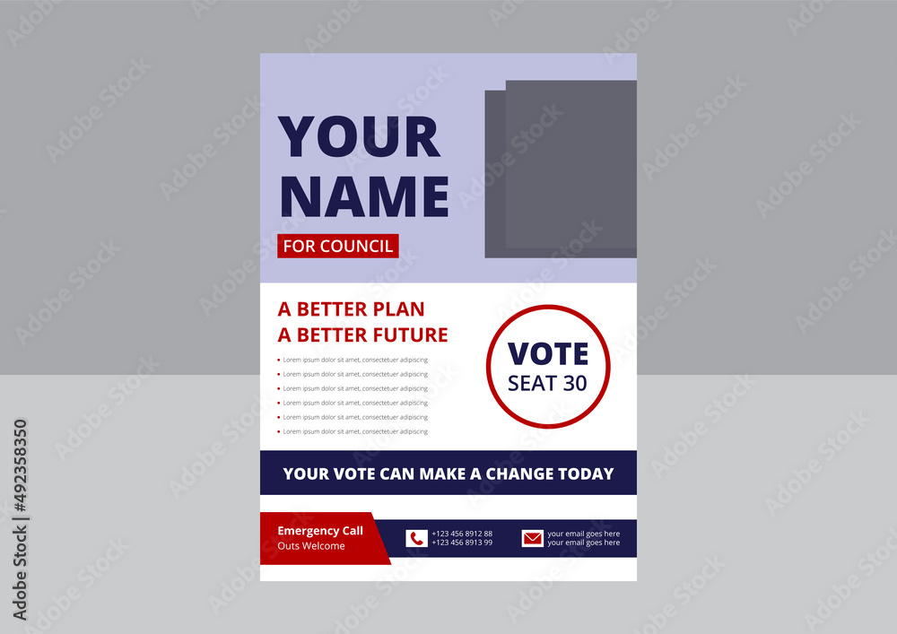 Election flyer template design. Political flyer design. vote now ...