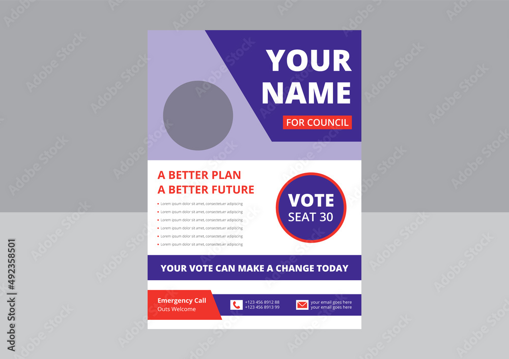 Election flyer template design. Political flyer design. vote now ...