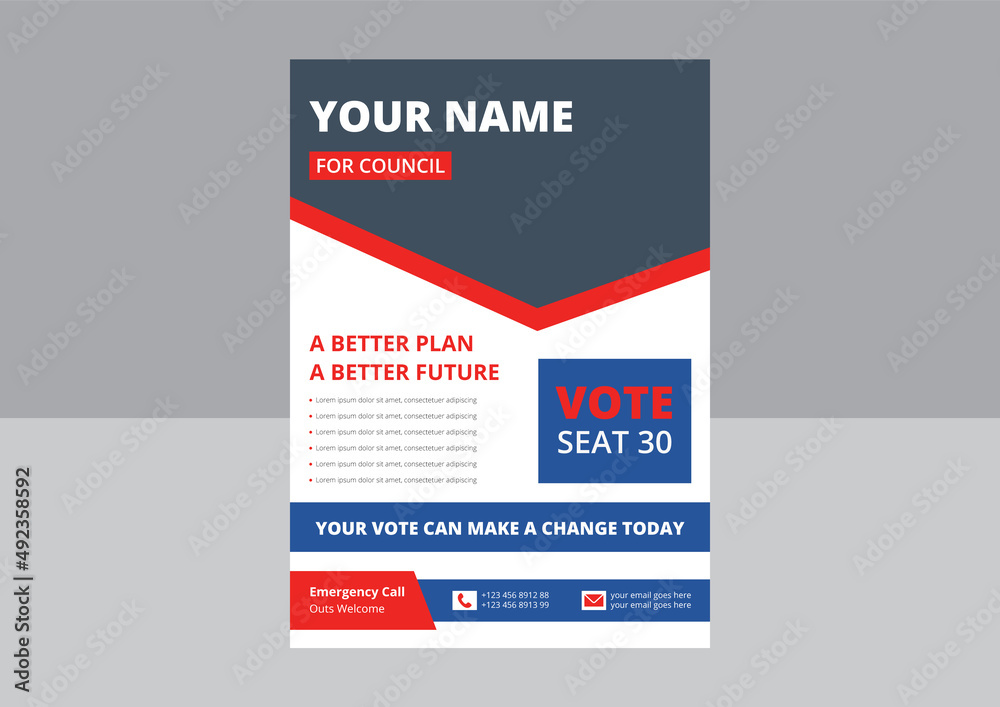 Election flyer template design. Political flyer design. vote now ...