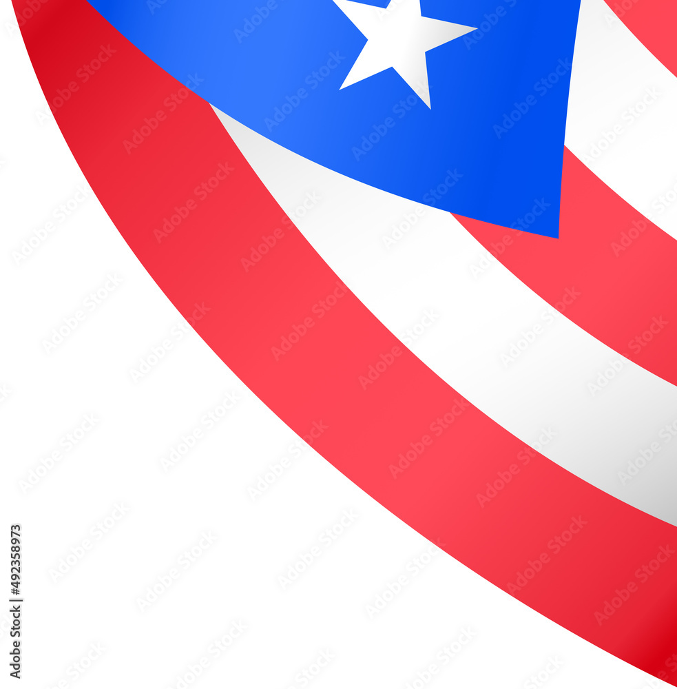 Puerto Rico flag wave isolated on png or transparent background,Symbol ...