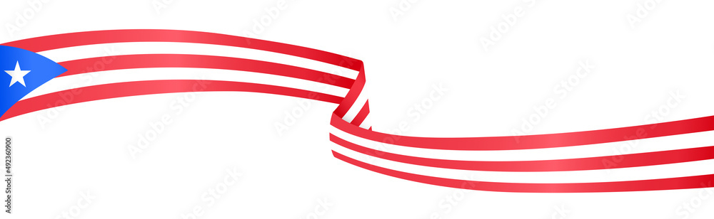 Puerto Rico flag wave isolated on png or transparent background,Symbol ...