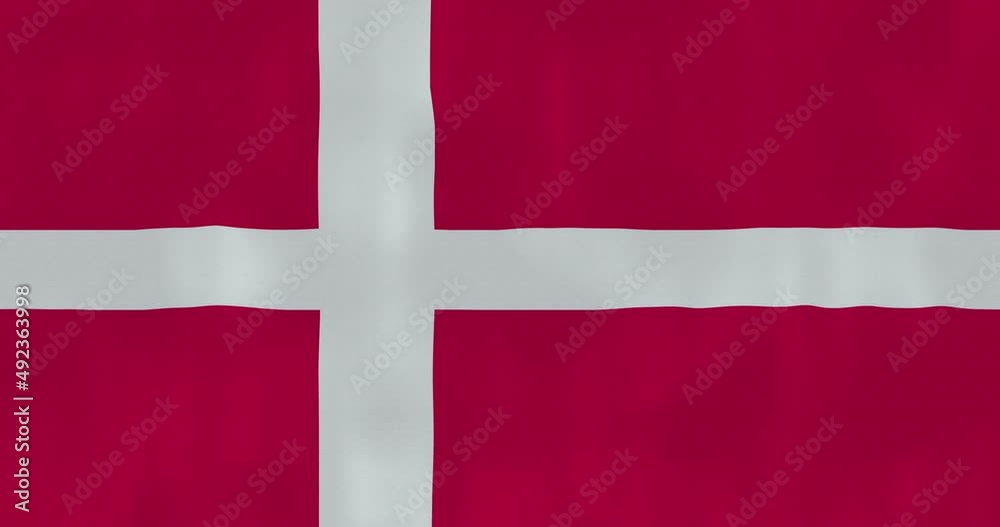 Denmark flag waving in the wind, detailed fabric texture, 4k, Animated ...