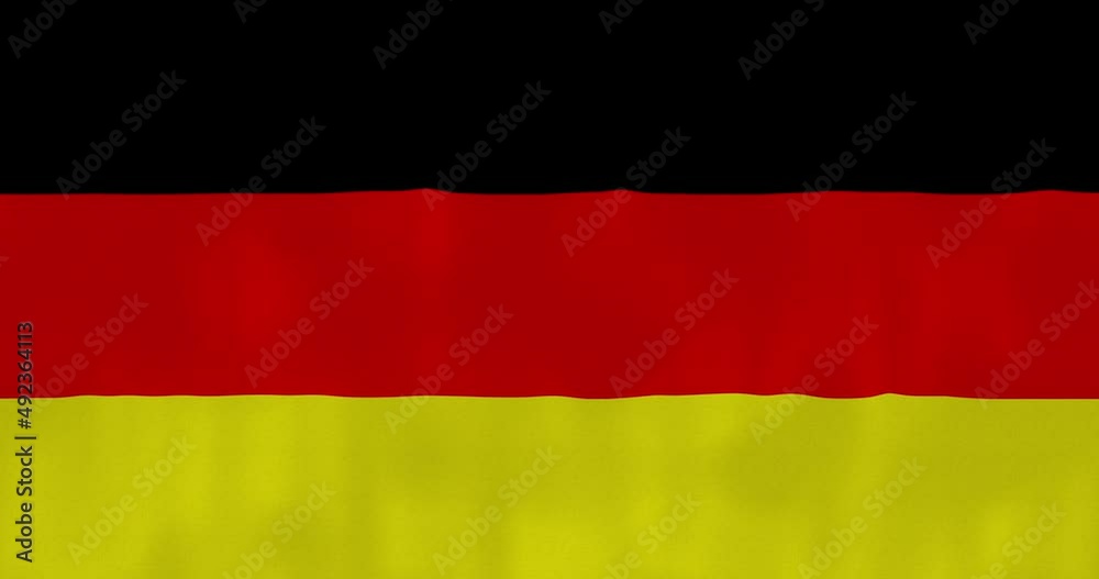 Germany flag waving in the wind, detailed fabric texture, 4k, Animated ...