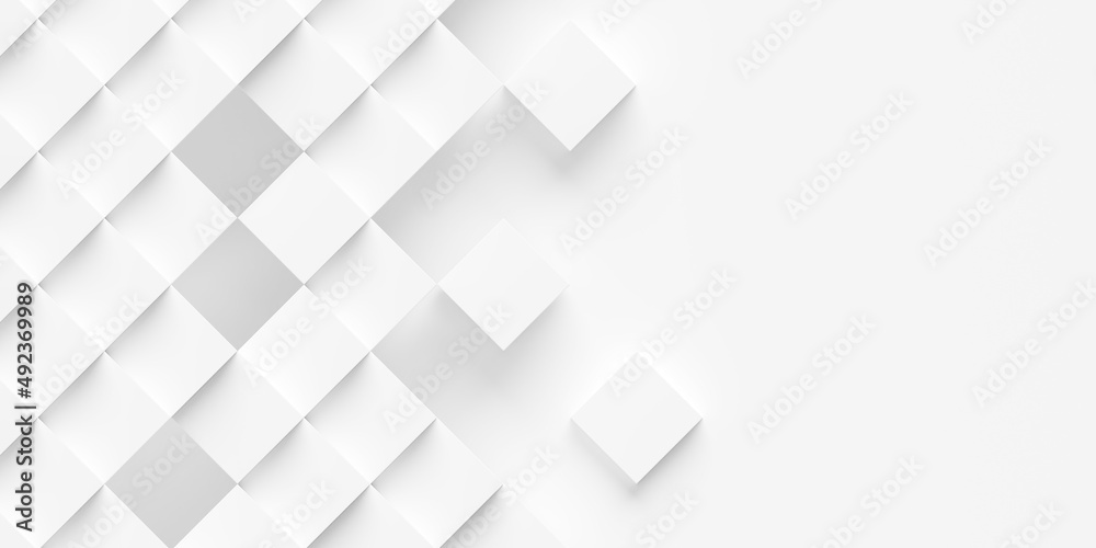 Rotated layered offset white cube boxes block background wallpaper ...