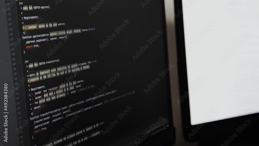 Scrolling the HTML Web page code. Programming Stock Video | Adobe Stock