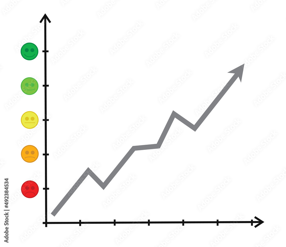 Emotions rating graph. vector illustration Stock Vector | Adobe Stock