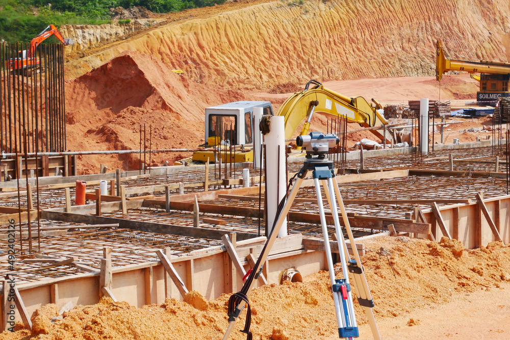 KUALA LUMPUR, MALAYSIA -AUGUST 16, 2021: Survey equipment used by the ...