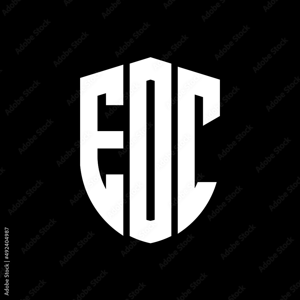 EOC letter logo design. EOC modern letter logo with black background. EOC creative letter logo ...
