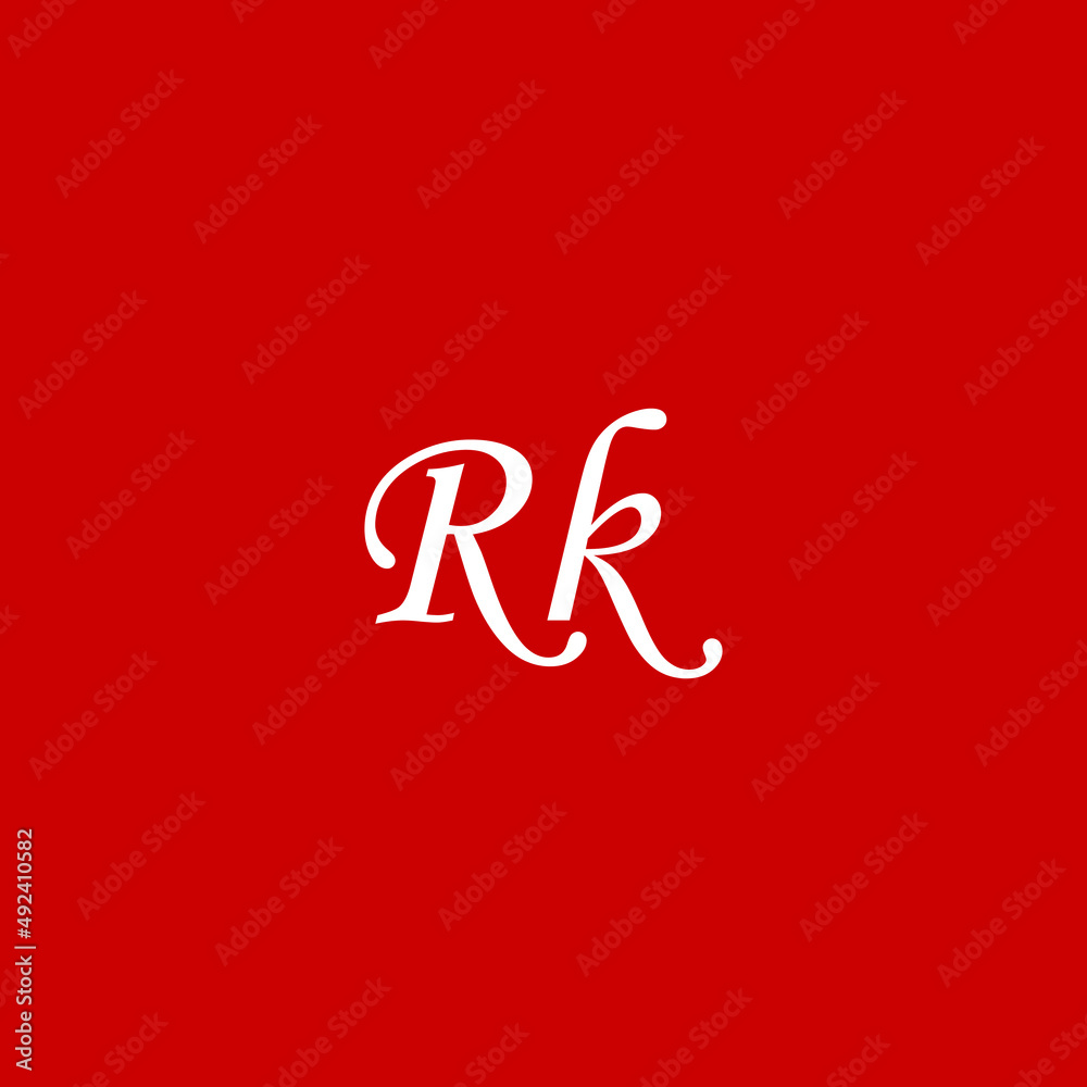 RK letter design for logo and icon.vector illustration. Stock Vector ...