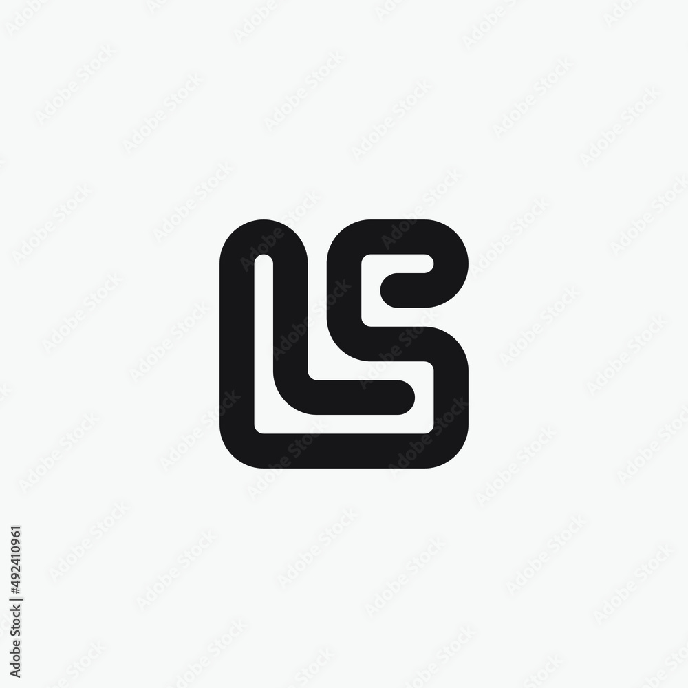 Initial LS monogram logo design. Stock Vector | Adobe Stock
