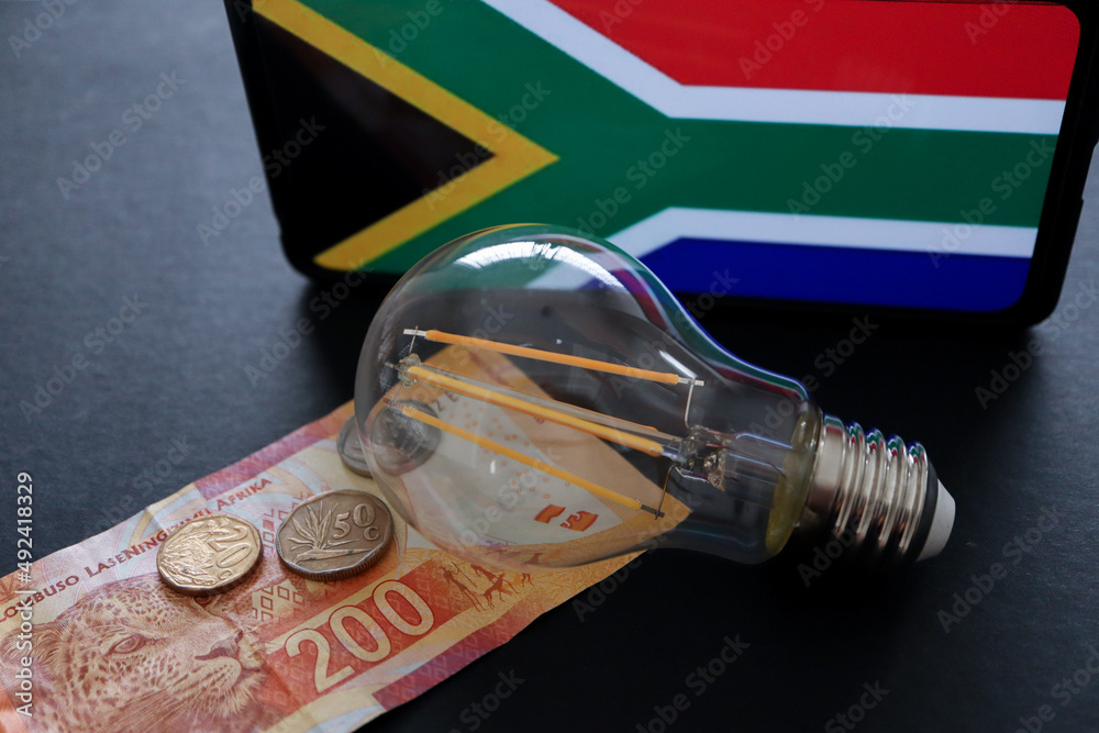 Concept image for rising cost of energy in South Africa. Eskom the ...
