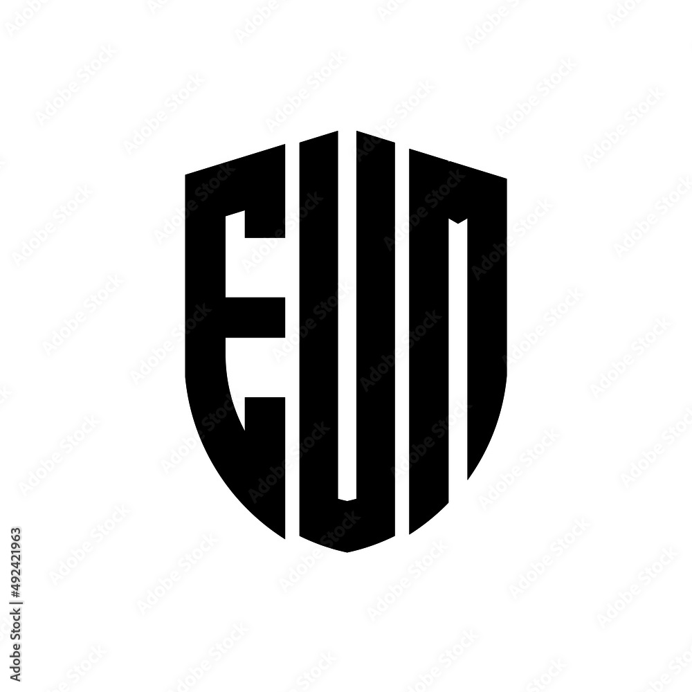EVM letter logo design. EVM modern letter logo with black background ...