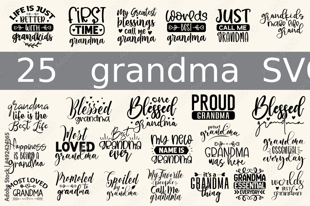grandma svg bundle Stock Vector | Adobe Stock