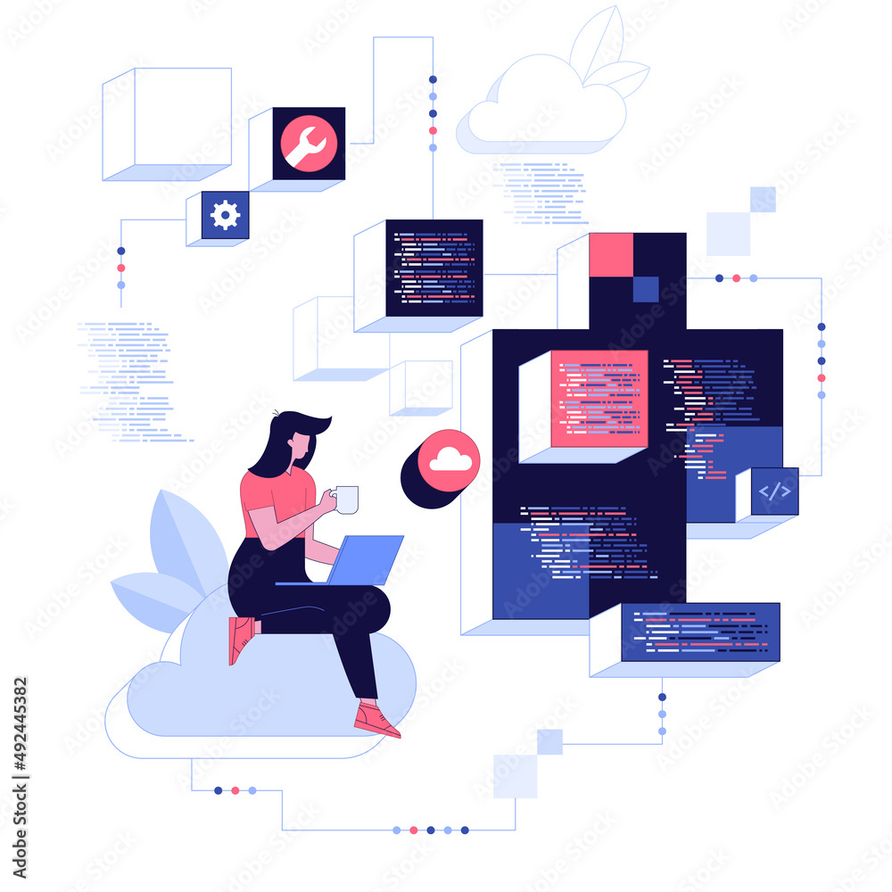 Back end development Artificial Intelligence assistance in software development process computer ...