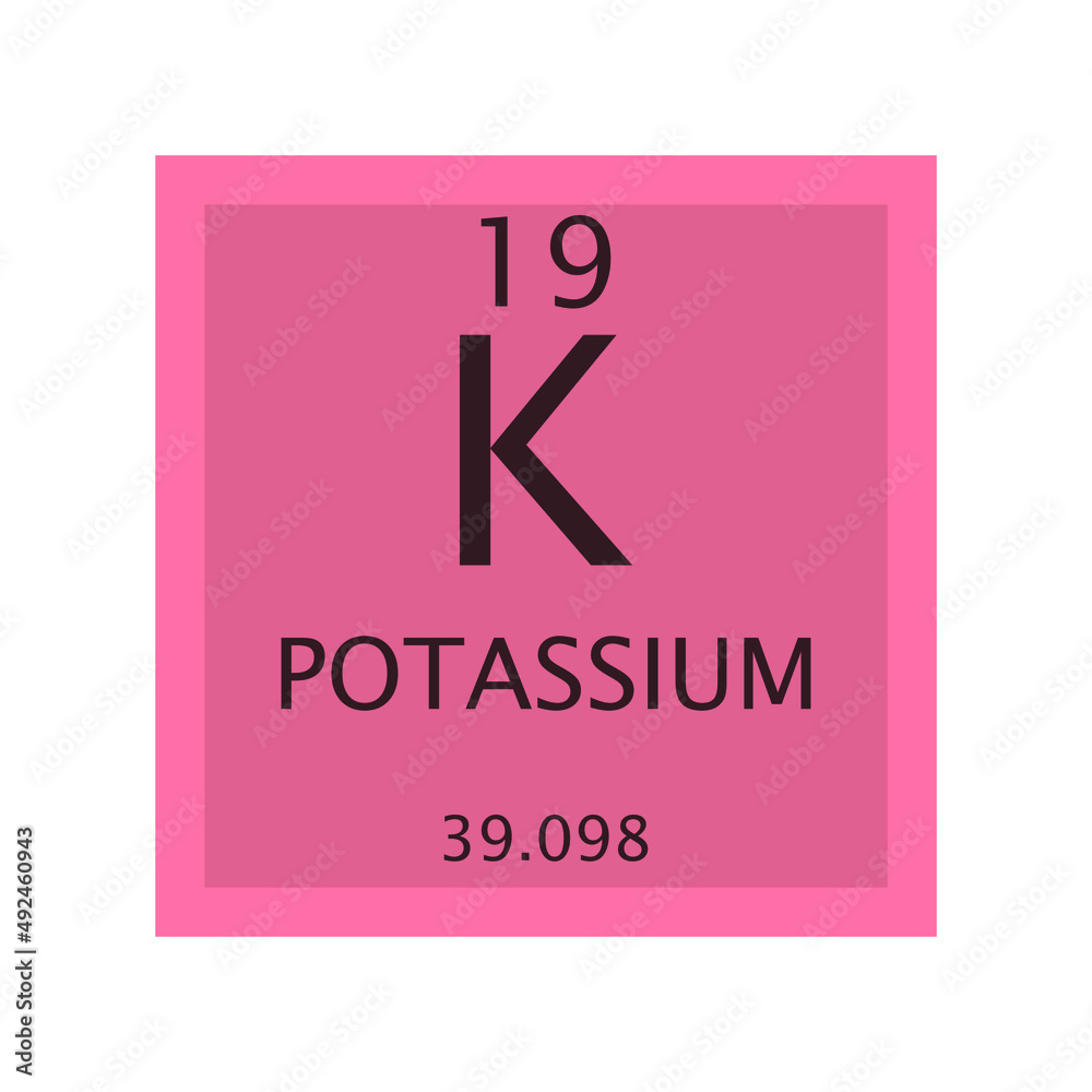 Vecteur Stock K Potassium Alkali metal Chemical Element Periodic Table ...