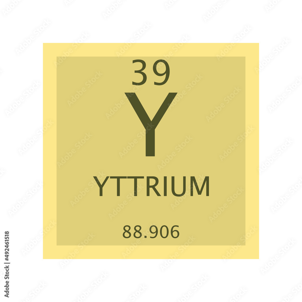 Vecteur Stock Y Yttrium Transition metal Chemical Element Periodic ...