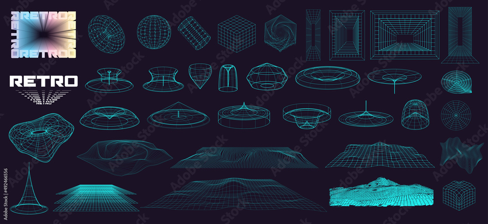 Abstract retro collection is a trending mixture modern diverse design ...