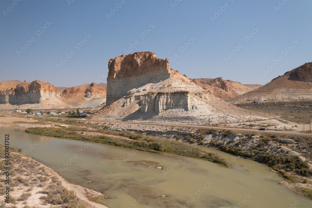 Buttes and rocks at Green River, Wyoming. Stock Photo | Adobe Stock