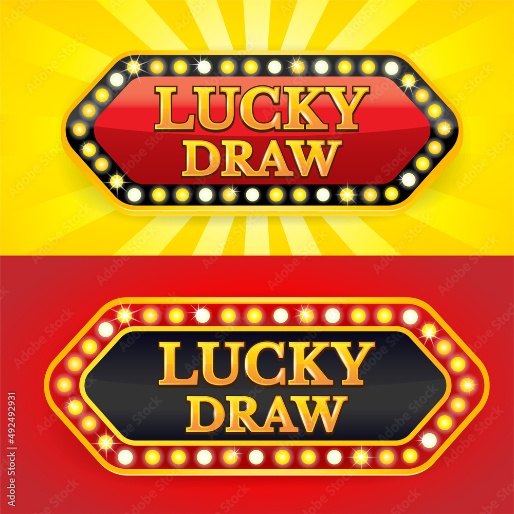 Editable text effect Lucky Draw 3d style effect. elegant text effect ...