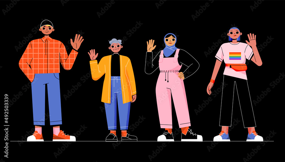 People Waving Hello To Each Other