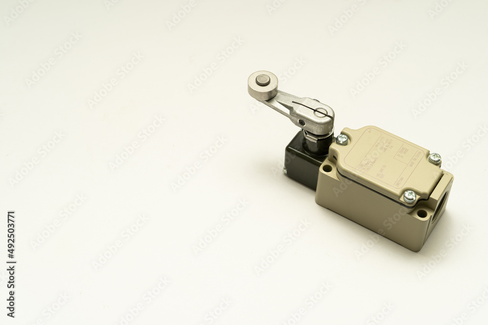 Limit switch sensor of the machine. Tiny limit switch for mechanical ...