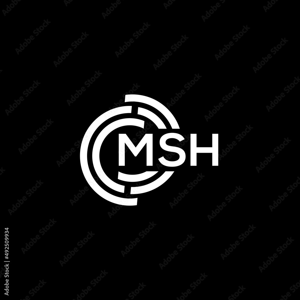 MSH letter logo design. MSH monogram initials letter logo concept. MSH ...