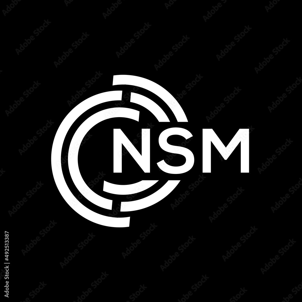 NSM letter logo design. NSM monogram initials letter logo concept. NSM ...