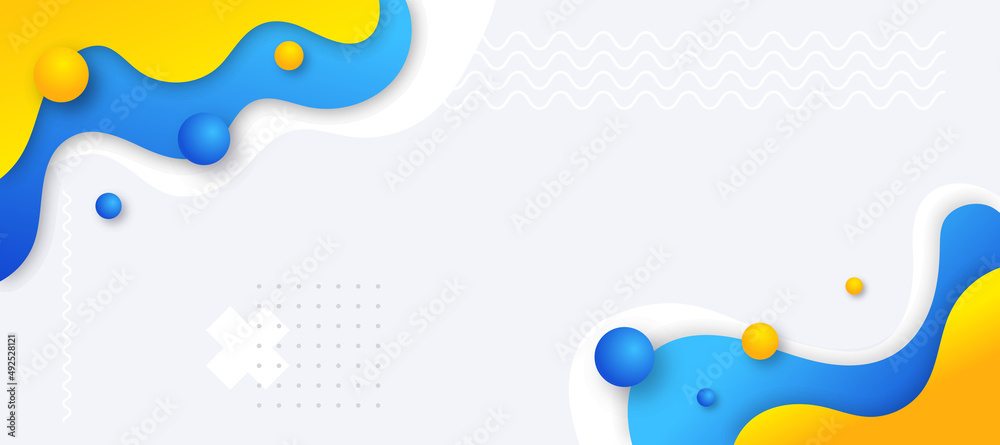 Big bright yellow and blue abstract background for advertising, banner ...