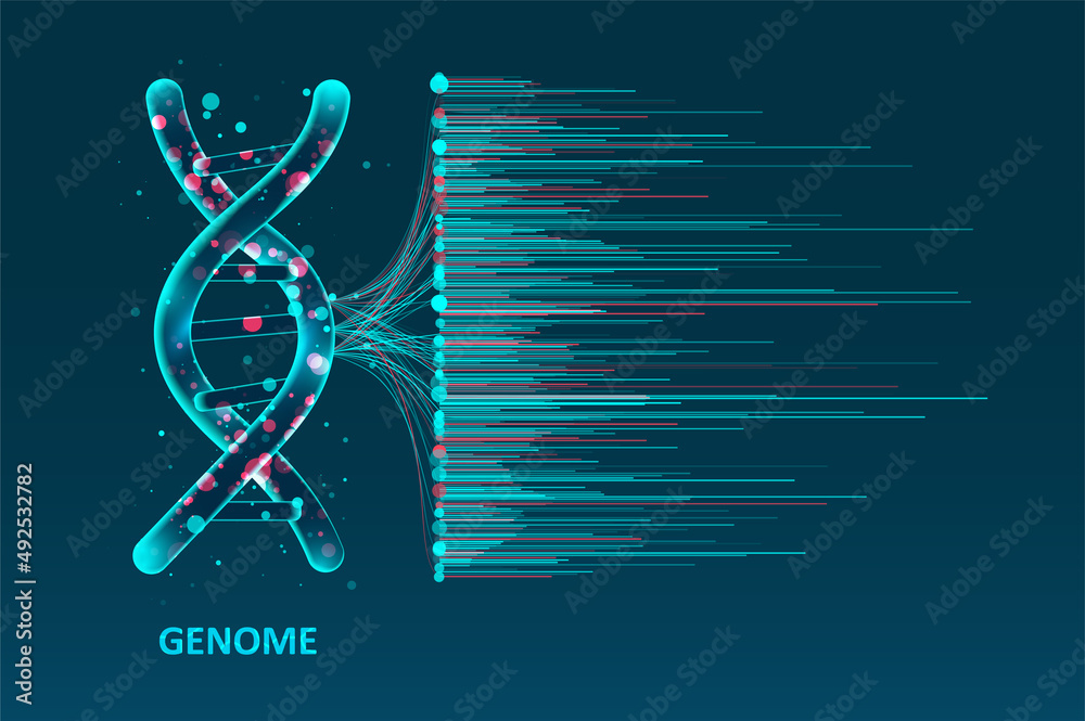 Big genomic data visualization Stock Vector | Adobe Stock