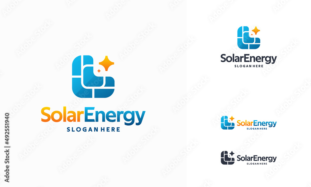 Solar Energy Panel logo designs vector, Sun power logo Stock Vector ...