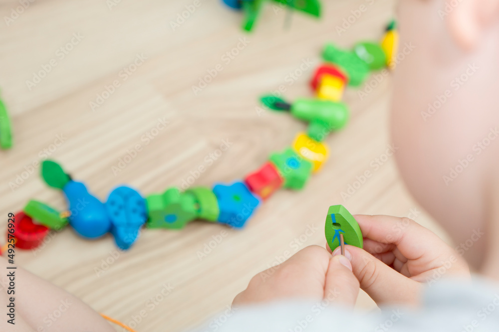 Fine-motoric skils. Stringing Beads Toys for infants and toddlers ...