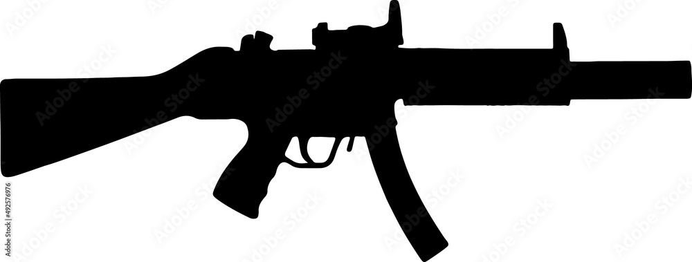 mp5 EPS, mp5 Silhouette, mp5 Vector, mp5 Cut File, mp5 Vector vector de ...