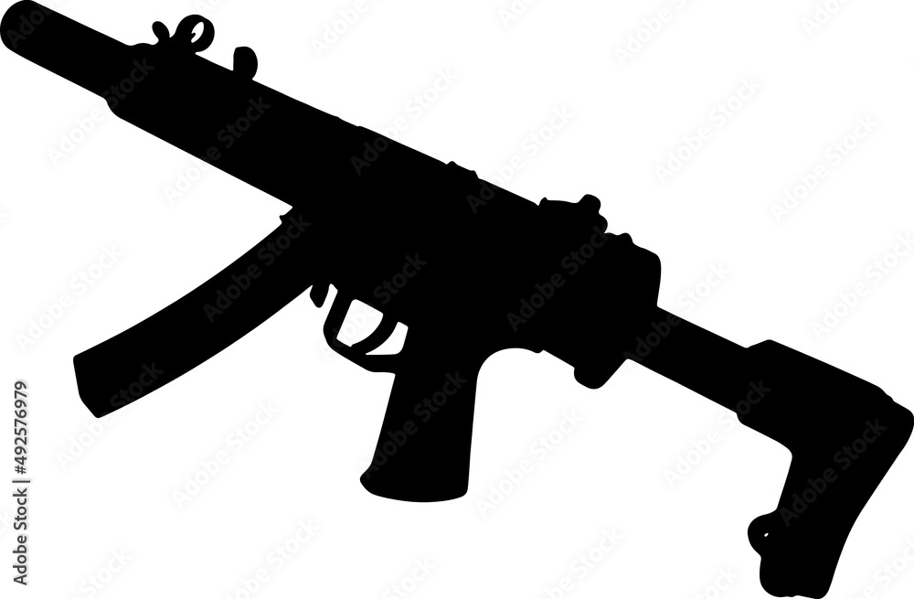 mp5 EPS, mp5 Silhouette, mp5 Vector, mp5 Cut File, mp5 Vector Stock ...