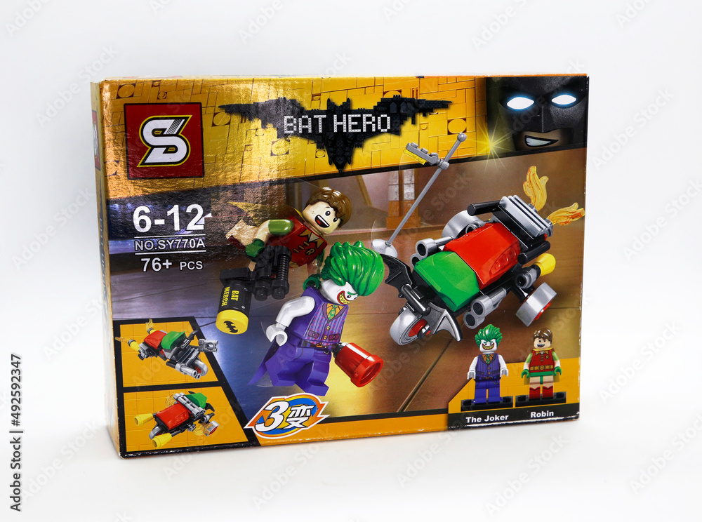 Lego toy box. Robin and The Joker. Toys figures. Toys Classic super ...