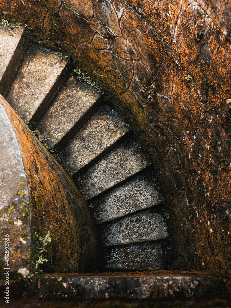 El Yunque Rain Forest Puerto rico briton tower stairs. Old tower ...