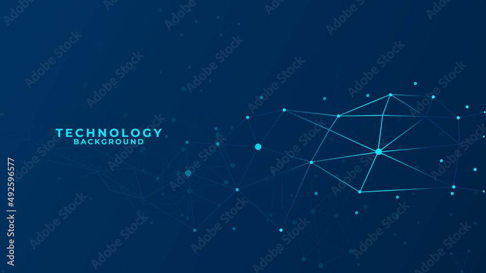 Abstract digital technology background with network connection lines. Stock Vector | Adobe Stock