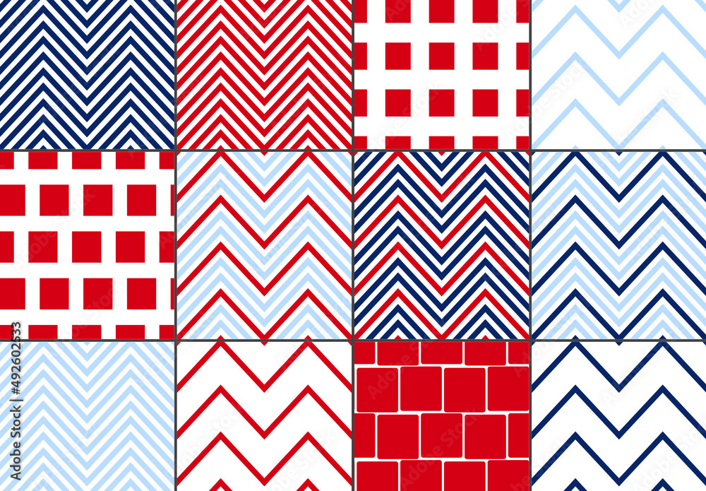 Seamless Bright Geometric Overlay Pattern Set Stock Template | Adobe Stock