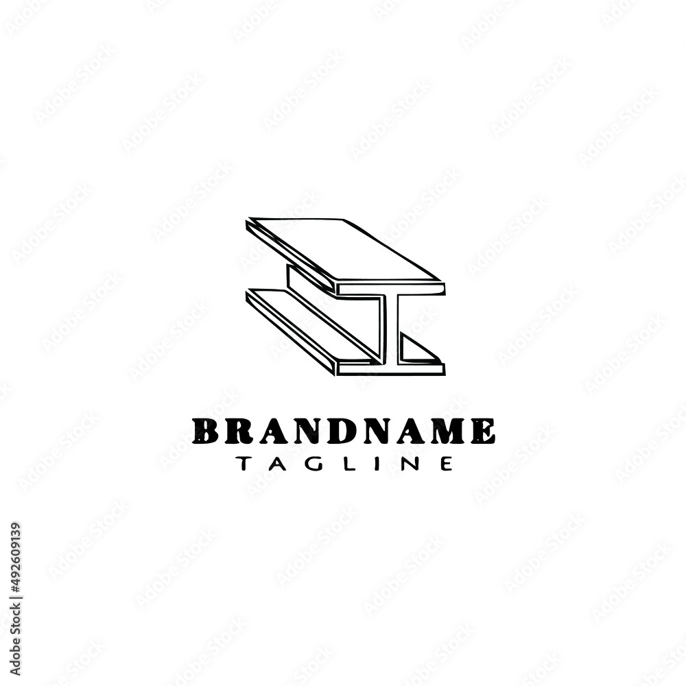 Vetor de girder logo cartoon icon design template black isolated vector ...
