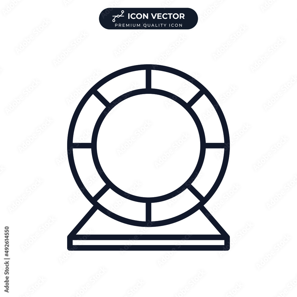 hamster wheel icon symbol template for graphic and web design ...