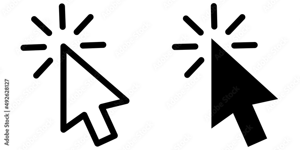 ofvs13 OutlineFilledVectorSign ofvs - mouse click vector icon ...