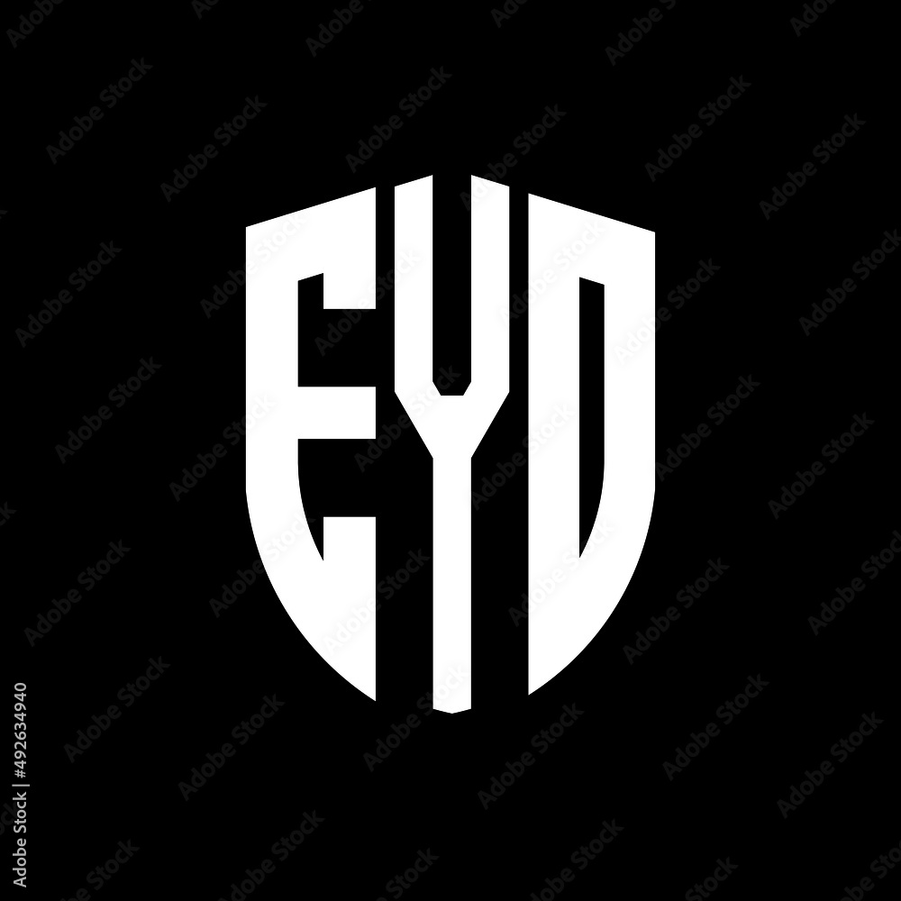 EYD letter logo design. EYD modern letter logo with black background ...