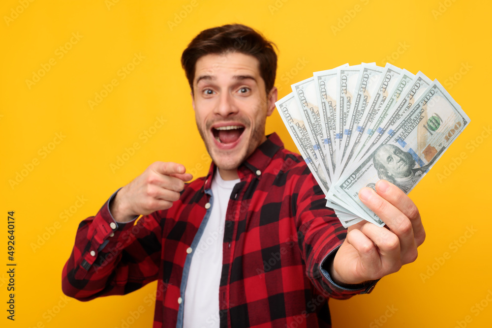 Excited Man With Money