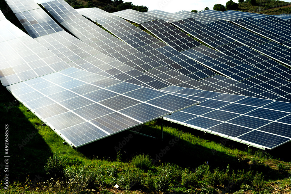 Large solar panel plant. Stock Photo | Adobe Stock
