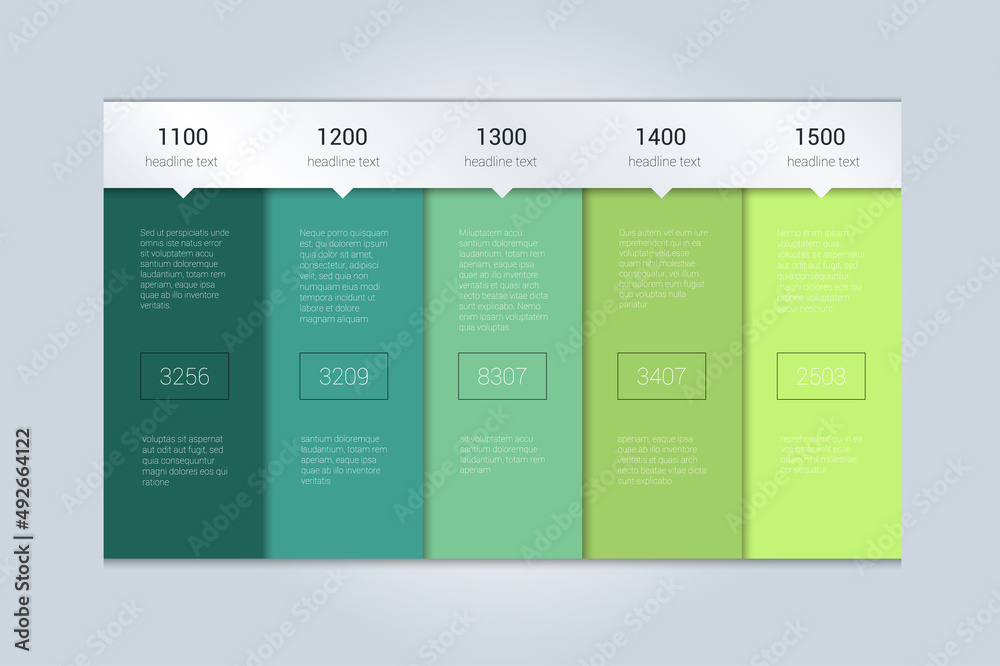 Schedule, price table, template, banner. Infographics element. Vector ...
