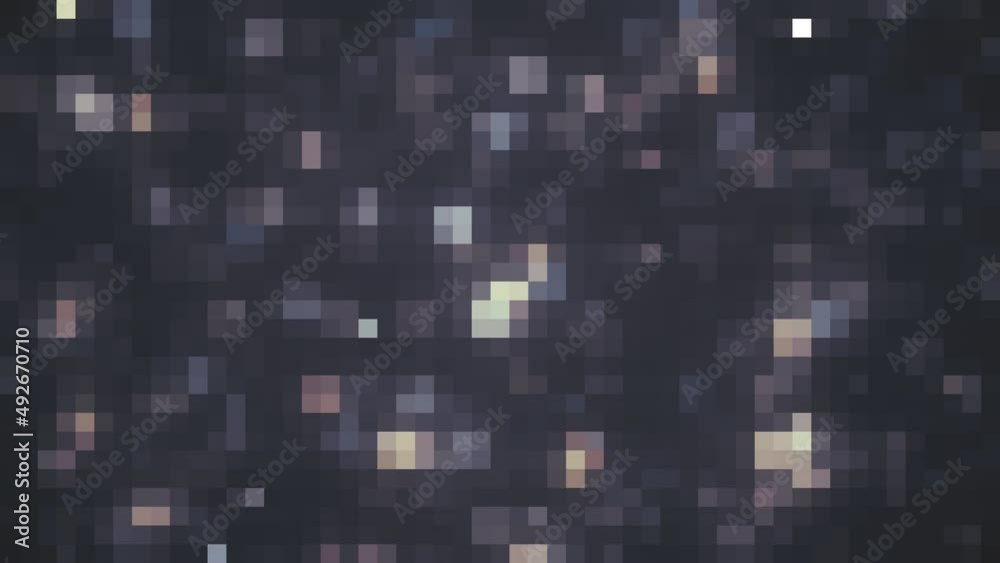 Video „pixel art of light pixels flickering background, 2D abstract low ...
