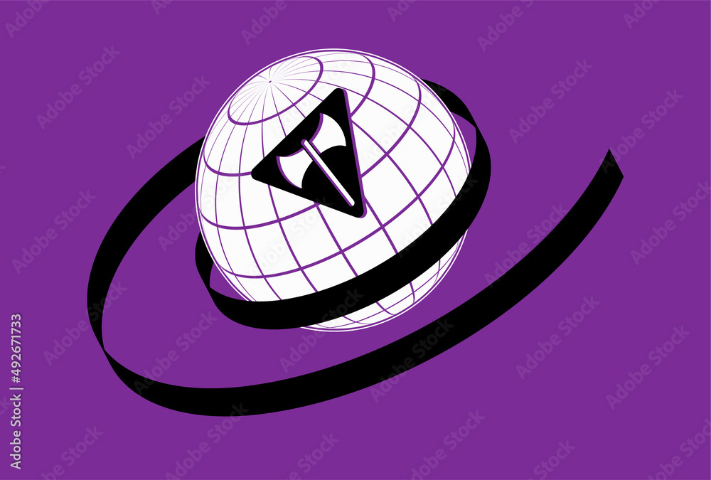 Labrys Lesbian Pride subculture symbol. Illustration. The ground ...