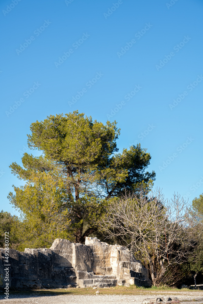 Disused quarry Du Bon Temps in Junas, Gard, South of France. This ...