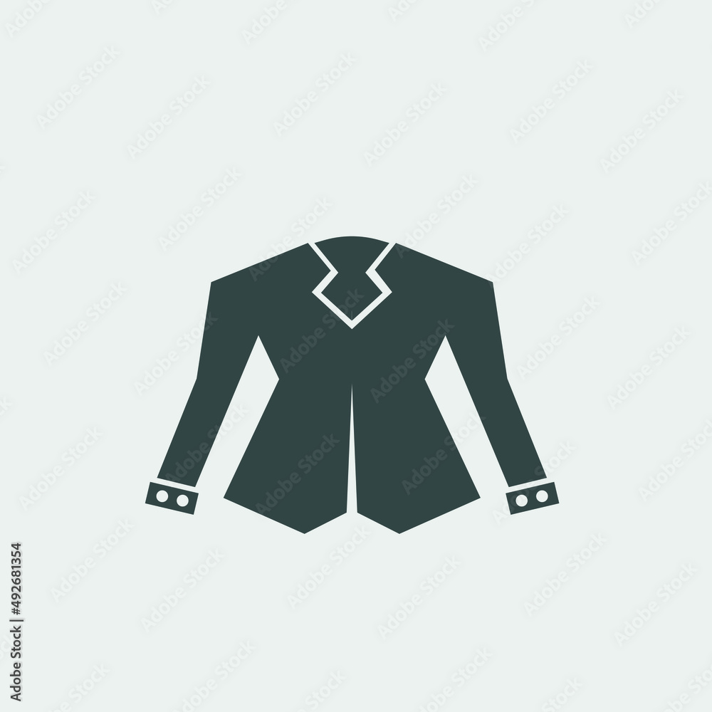 women jacket vector icon illustration sign Stock Vector | Adobe Stock