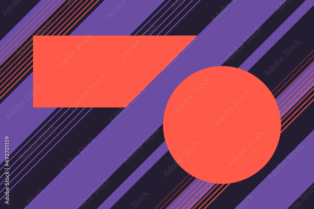 Abstract modern background with geometric flat shapes and text field ...