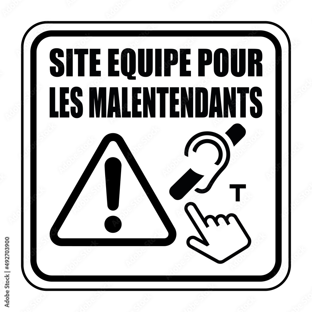 Vetor de Logo site équipé pour les malentendants. do Stock | Adobe Stock